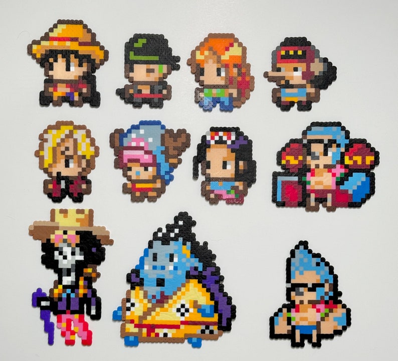 One Piece Straw Hats Perler Bead Sprites - Etsy
