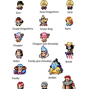 One Piece | Perler Bead Sprites Kits - Etsy