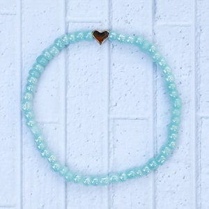 Baby Blue Heart Bracelet Set - Etsy