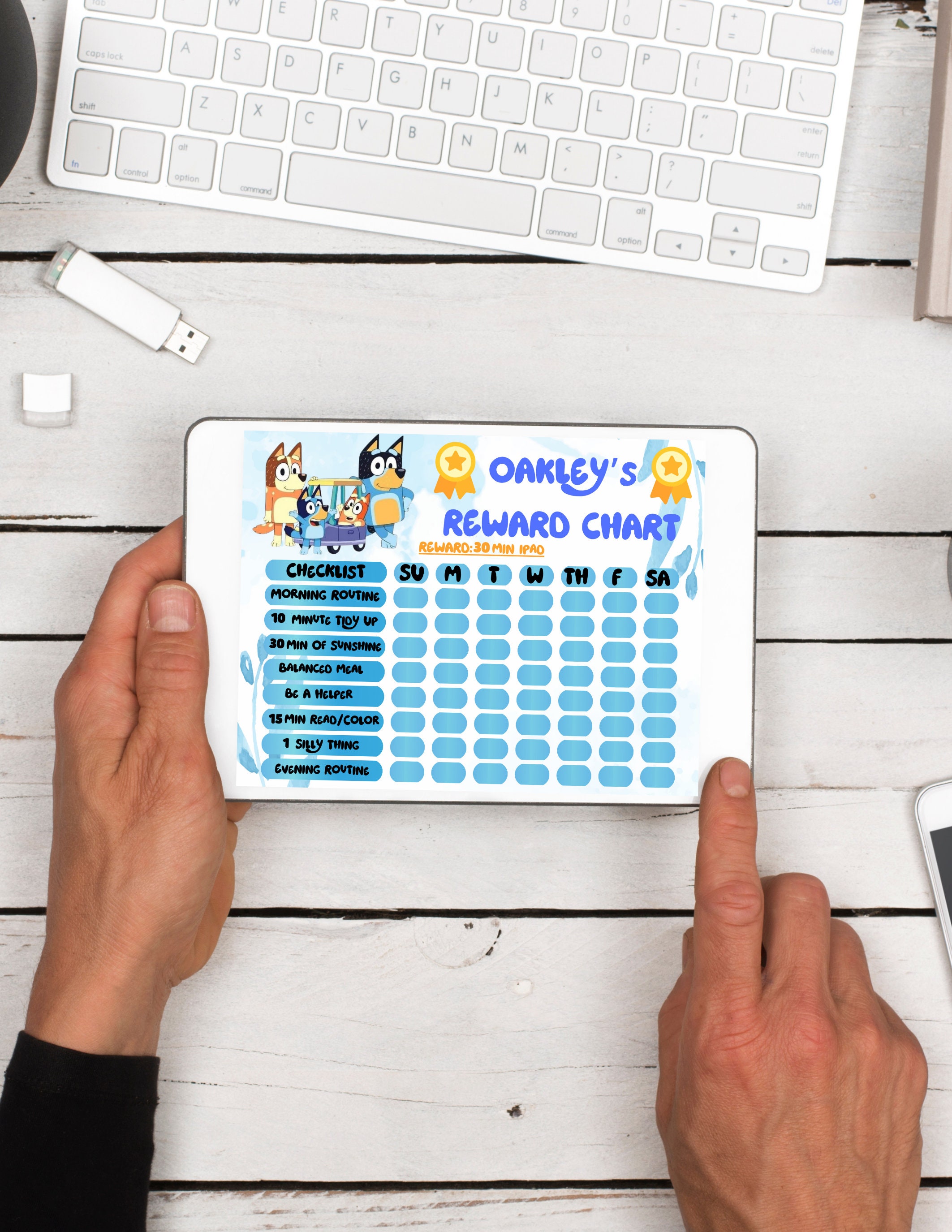 Bluey Chore Chart, Printable Editable Daily & Weekly Kids Chore ...