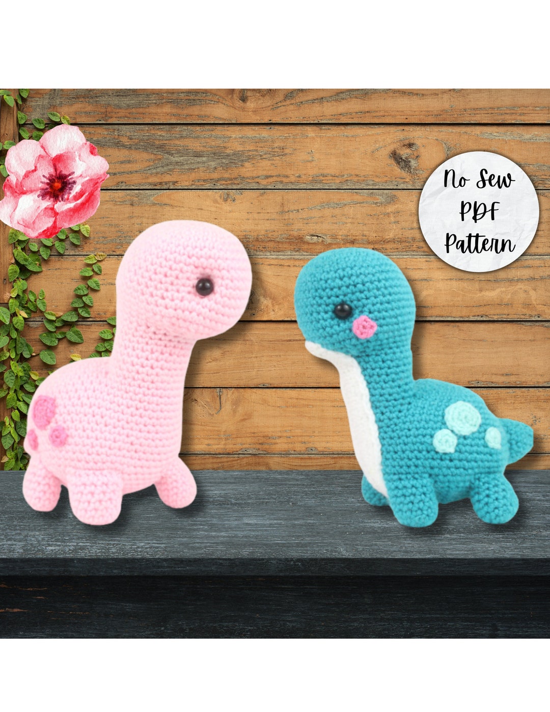 Brachiosaurus Dinosaur No Sew Crochet Pattern, Dinosaur Jurassic World ...