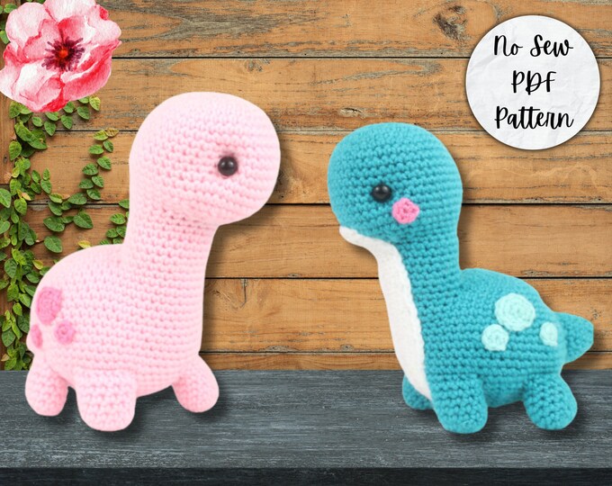 Brachiosaurus Dinosaur No Sew Crochet Pattern, Dinosaur Jurassic World ...