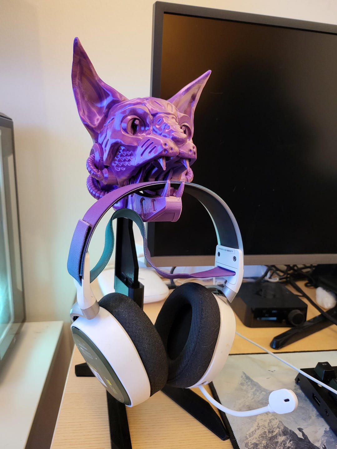 Cyber Cat Headset Stand (+ Wall Mount) - Etsy