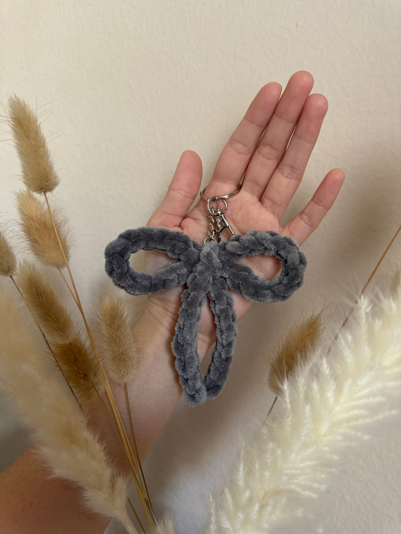Crochet Bow Keychain - Etsy