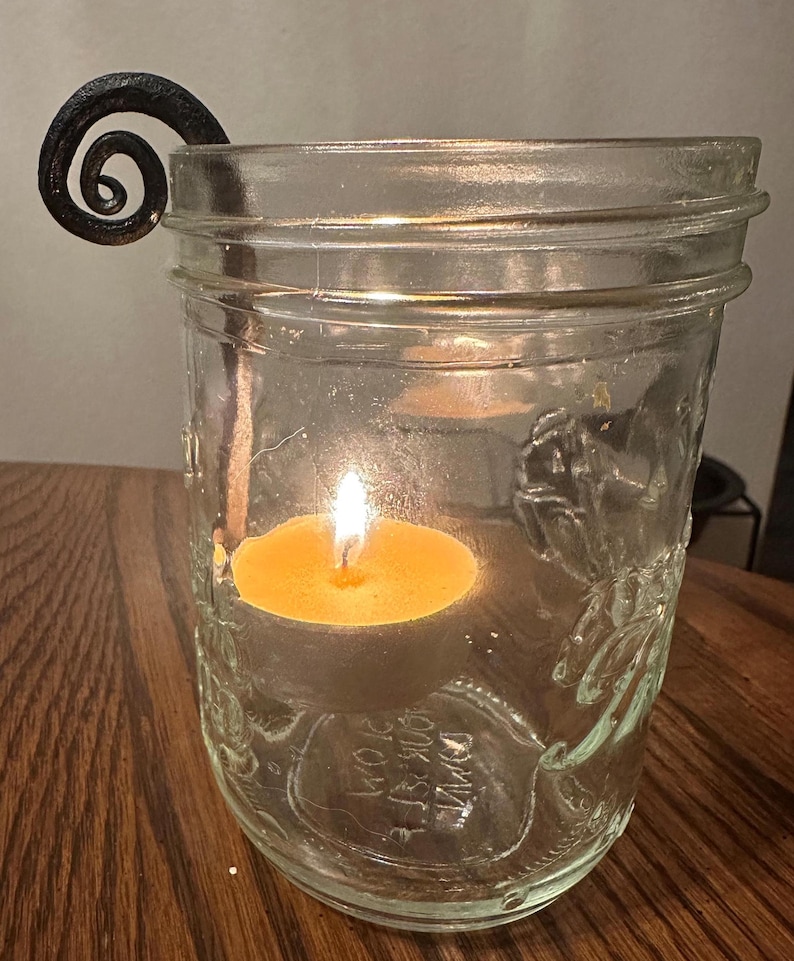 Forged Mason Jar Tea Light Holder - Etsy