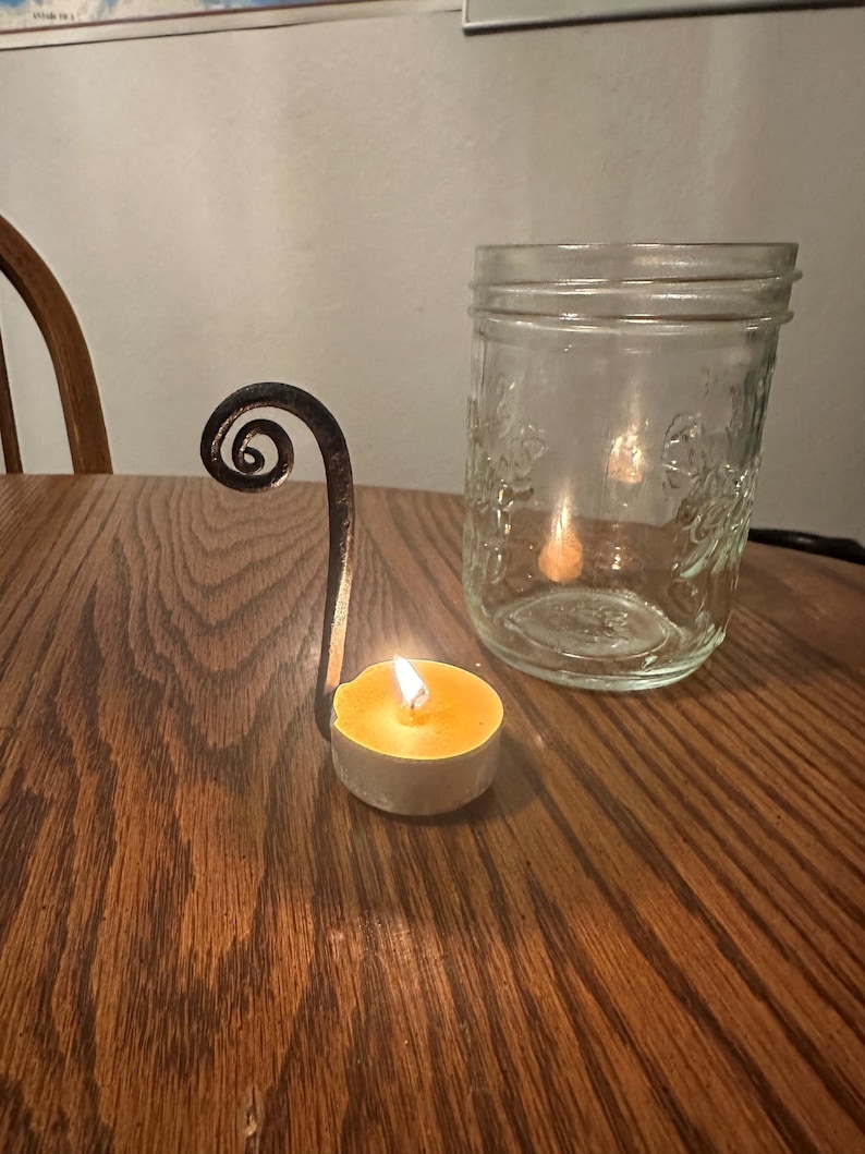 Forged Mason Jar Tea Light Holder - Etsy