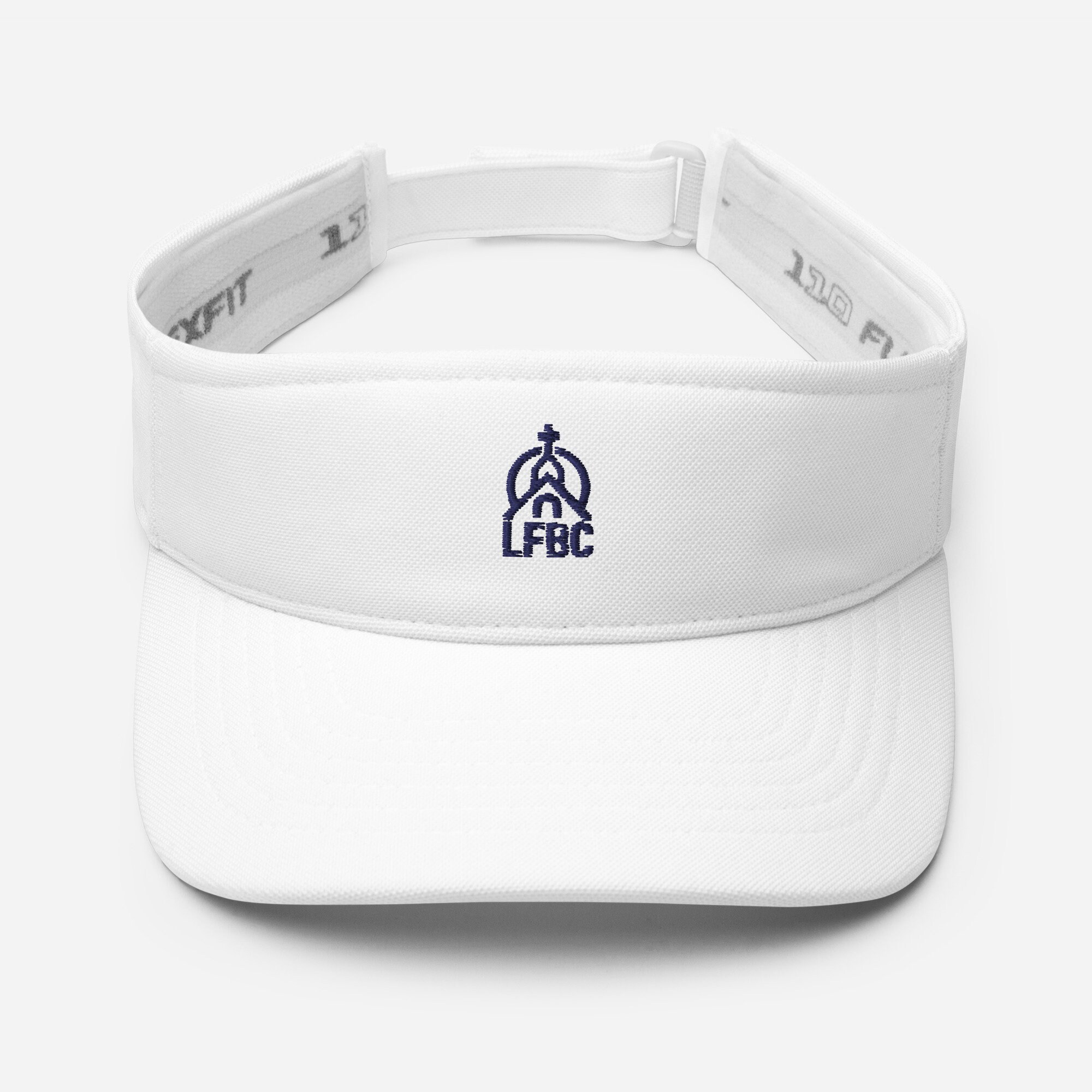 White With Navy Logo Visor - Etsy