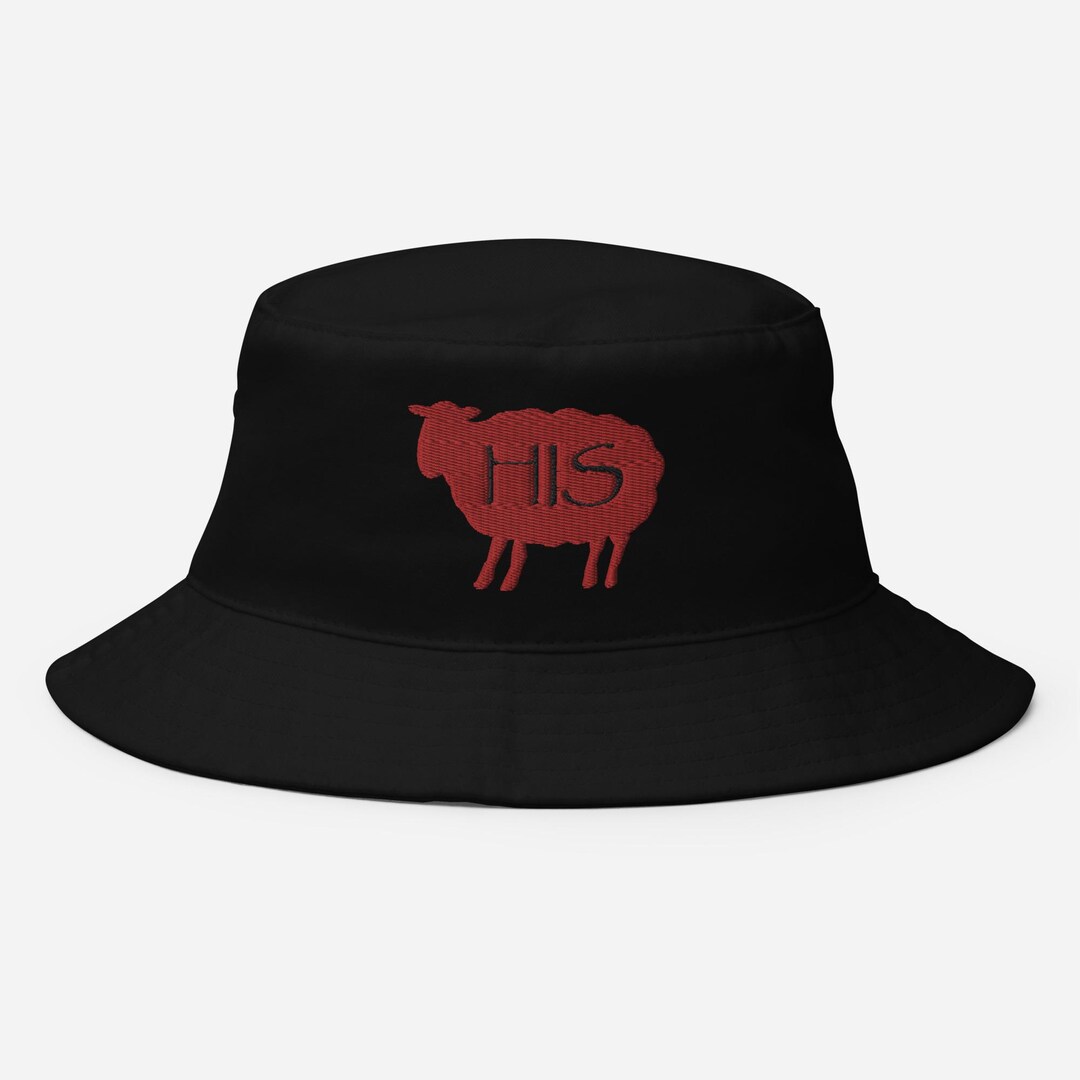 HIS Sheep Black and Red Bucket Hat - Etsy