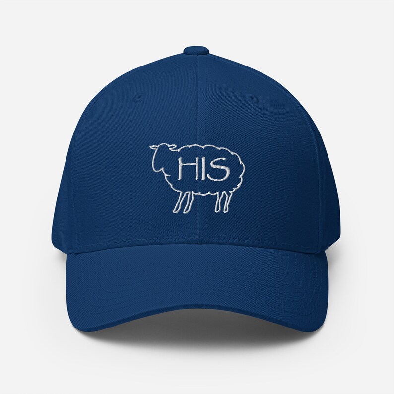 HIS Sheep White Outline Blue Baseball Cap - Etsy