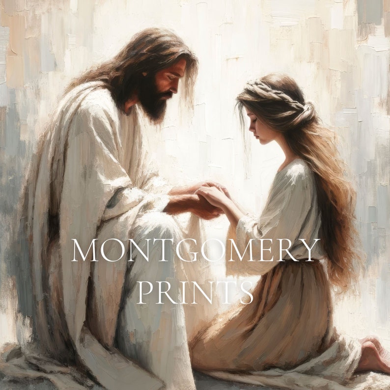 Comfort in Jesus Christ, Printable Praying With Him Oil Painting ...