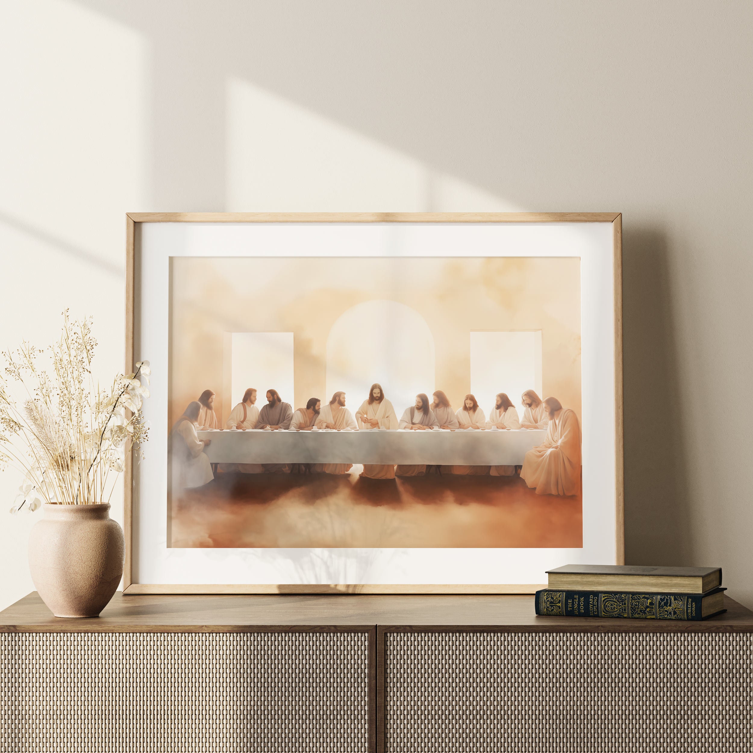 The Last Supper Wall Art, Printable Jesus Christ and 12 Apostles ...