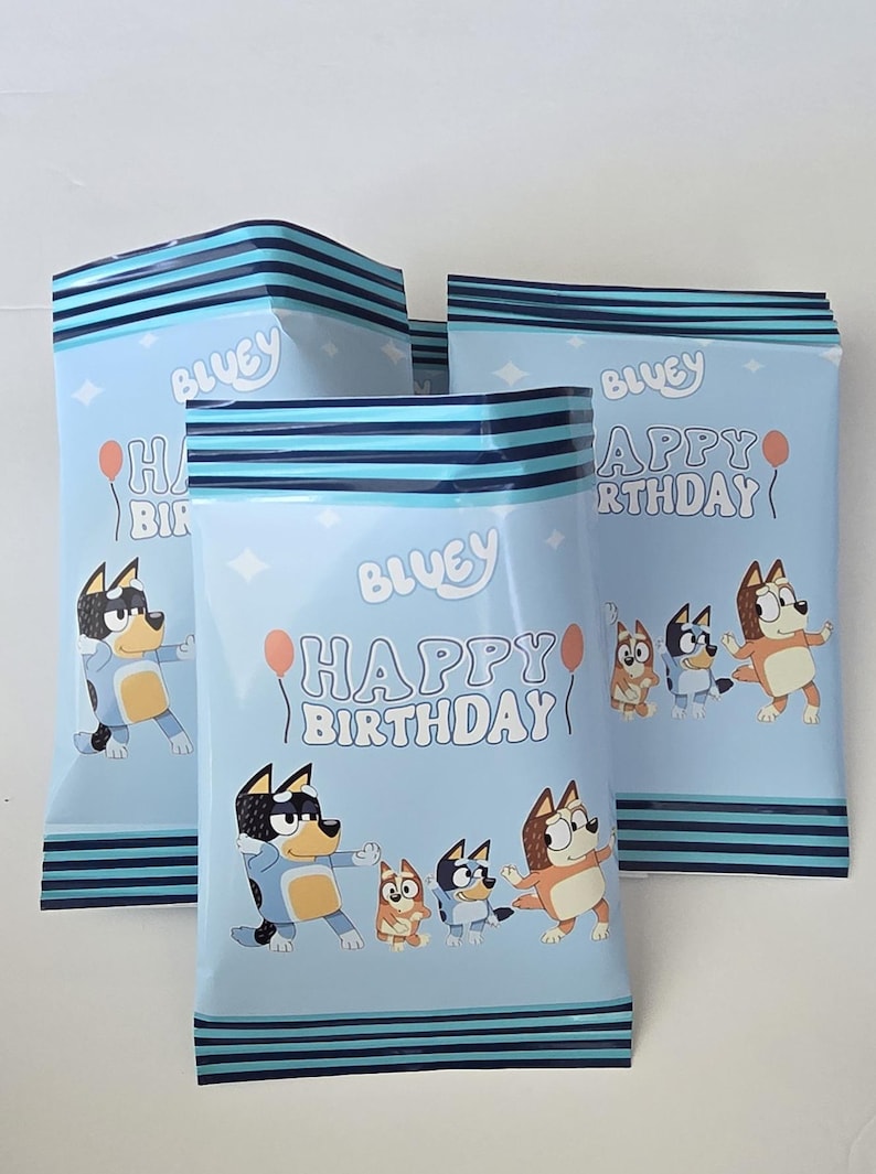 Bluey Birthday Decorations | Custom Snack Wrapper | Kids Party Favor ...