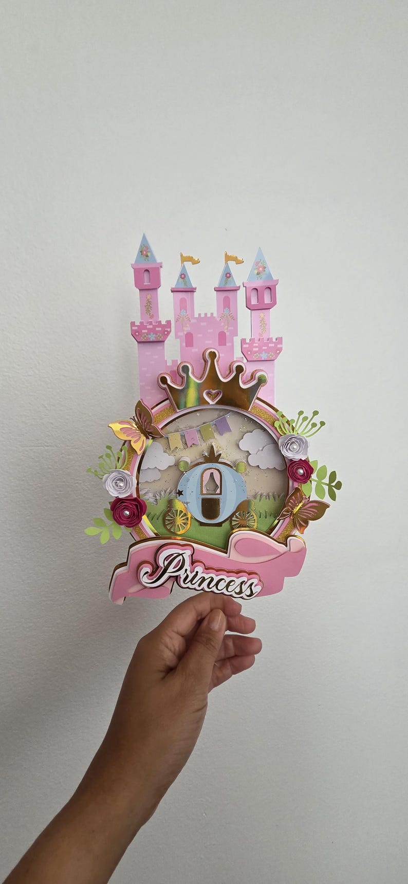 Personalized Princess Cake Topper, Glitter Fairytale Party Decor - Etsy