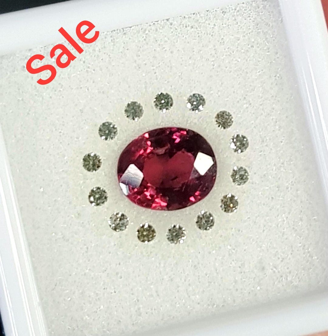 1.65 Ct Red Spinel Burma Origin With Sapphire Accents - Etsy