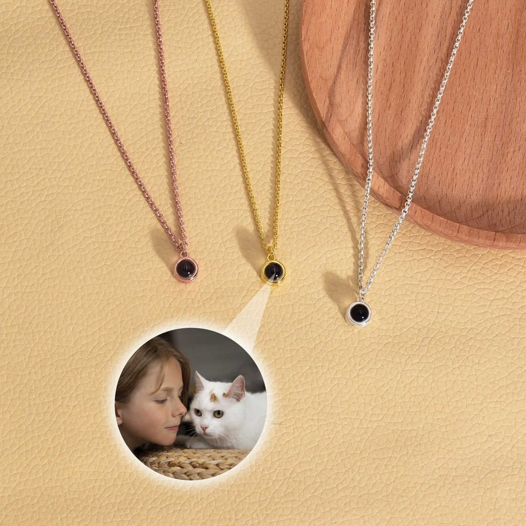 Custom Photo Projection Necklace,memorial Photo Necklace,projection ...