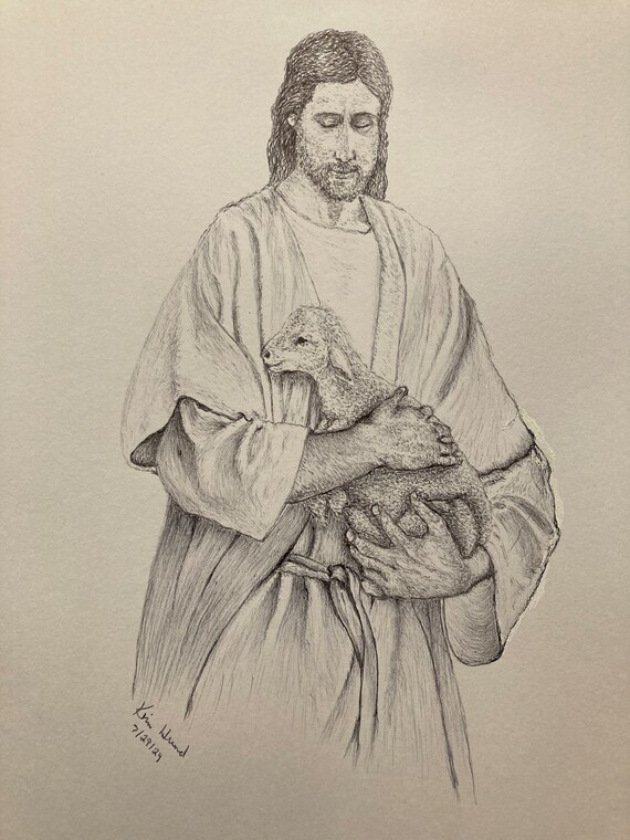 Schizzo Di Gesù Vettoriale StockDisegno Schizzo Gesù Cristo Dio