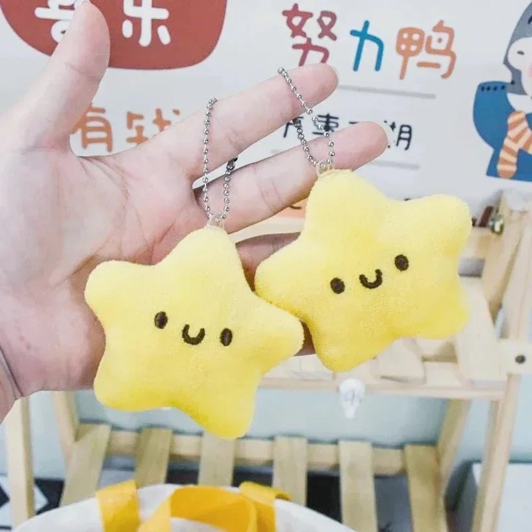 Cute Yellow Star Cosmic Plushies Keychain Pendent Twinkle Accessory for ...