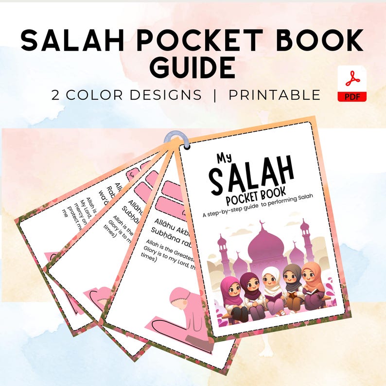 Islamic Prayer Steps Printable Flashcards, Learn Salah Islam With ...
