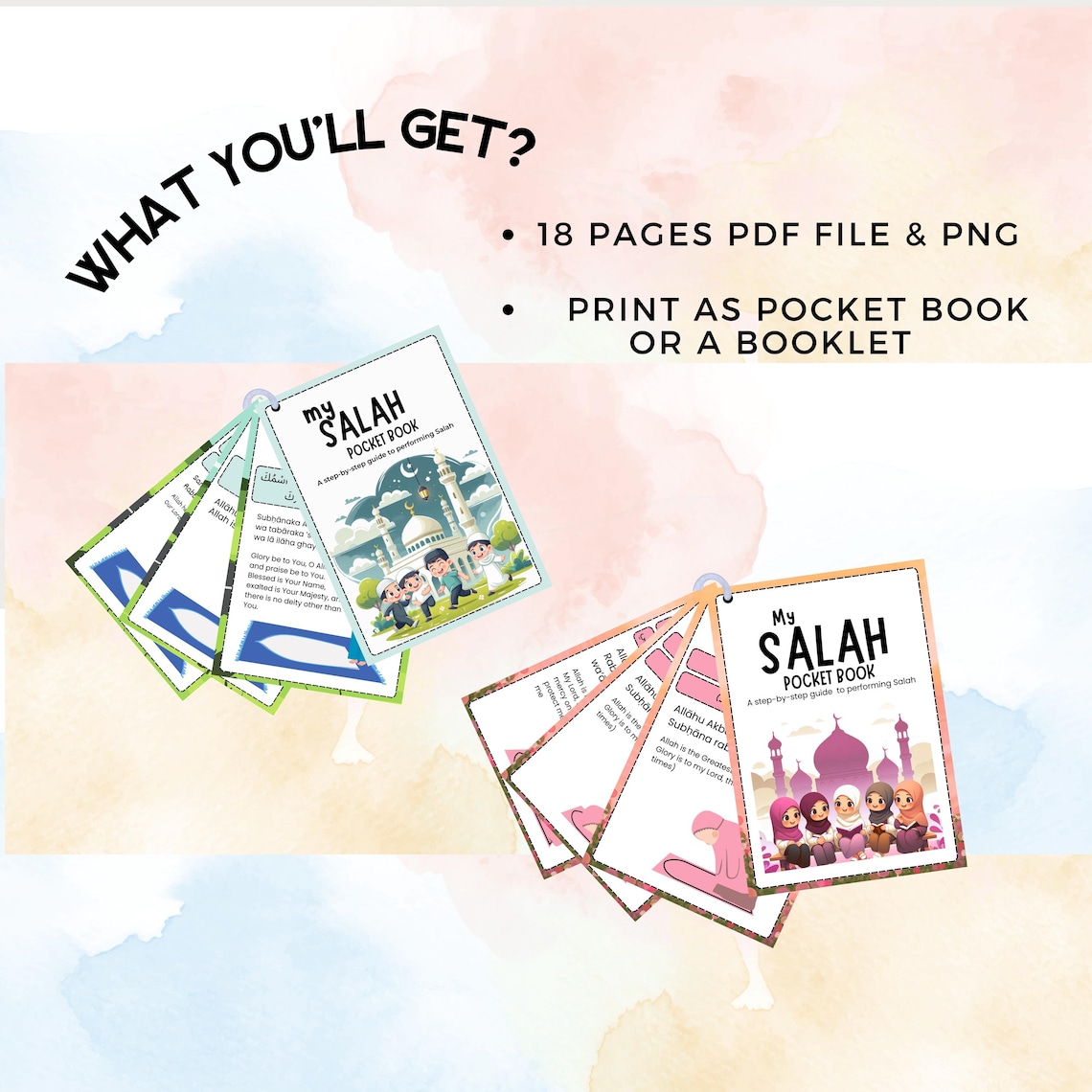 Islamic Prayer Steps Printable Flashcards, Learn Salah Islam With ...