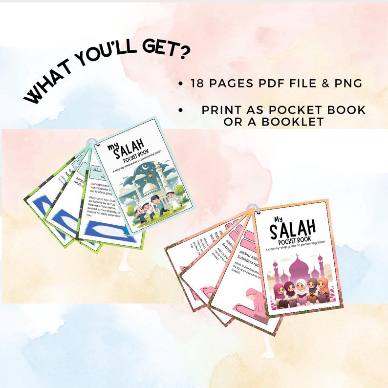 Islamic Prayer Steps Printable Flashcards, Learn Salah Islam With ...