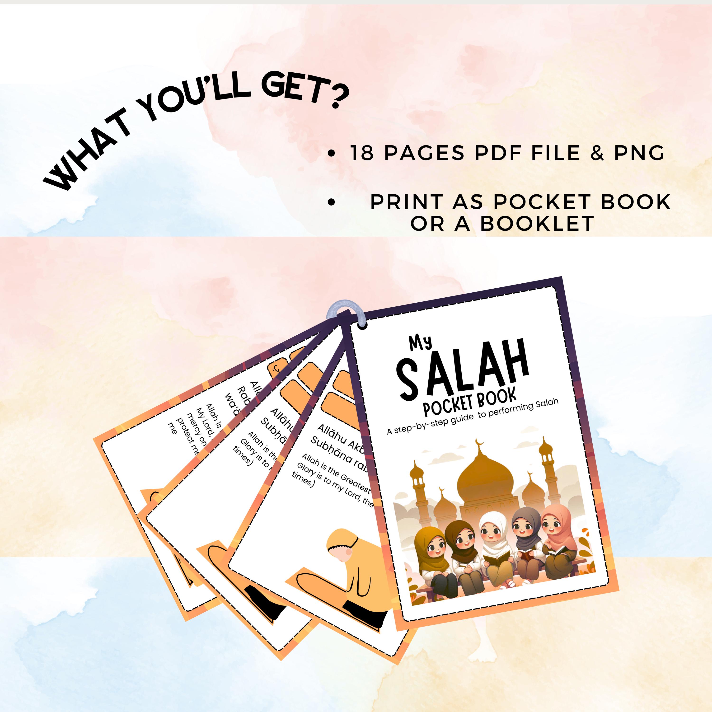 Islamic Prayer Steps Printable Flashcards, Learn Salah Islam Prayer ...