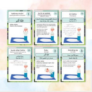 Islamic Prayer Steps Printable Flashcards, Learn Salah Islam With ...