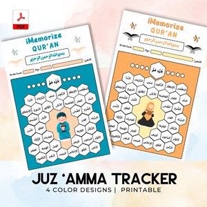 Juz Amma Tracker Progress Chart, Quran Learning, Islam, Quran Tracker ...