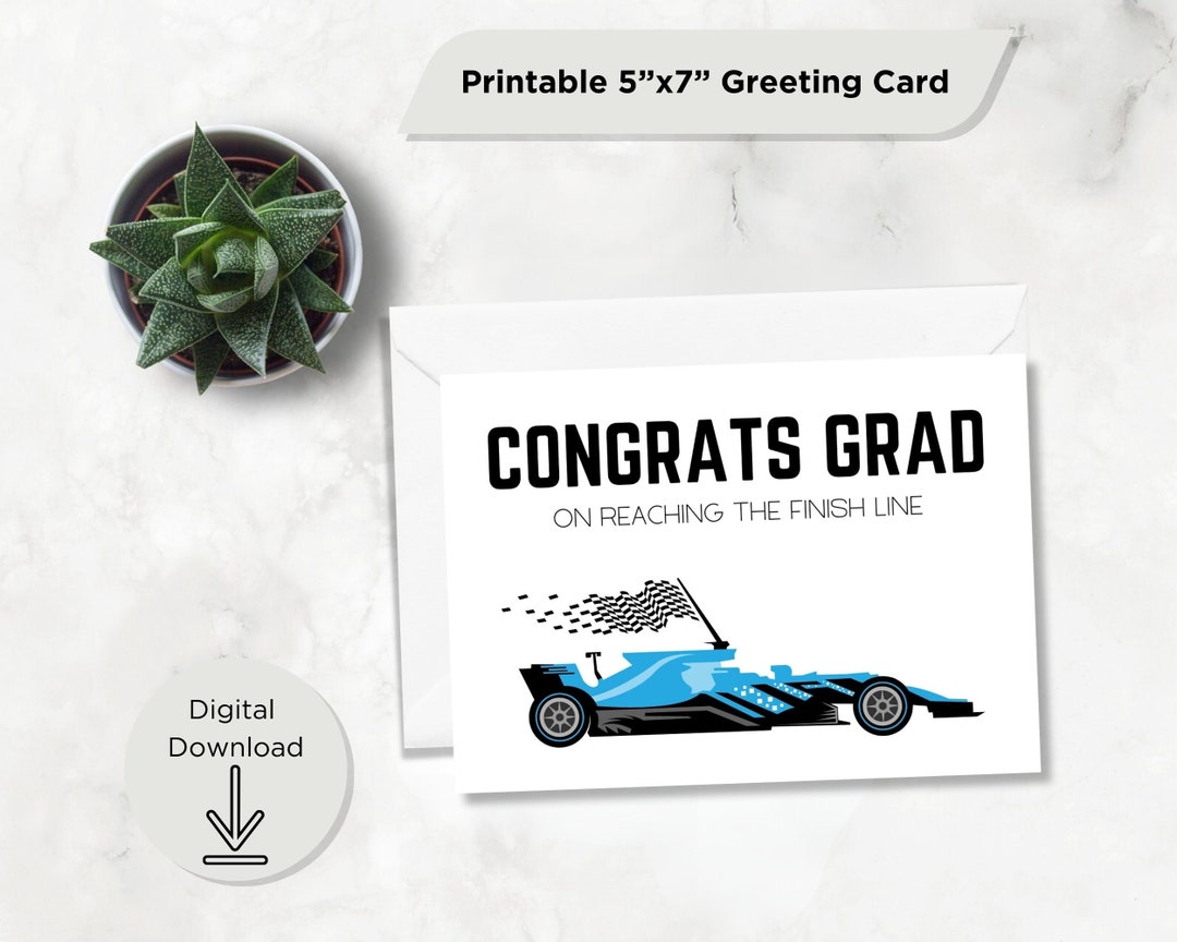 F1 Inspired Graduation Card - Etsy