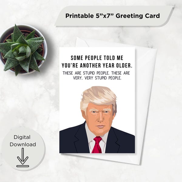 Donald Trump Birthday Cards - Etsy