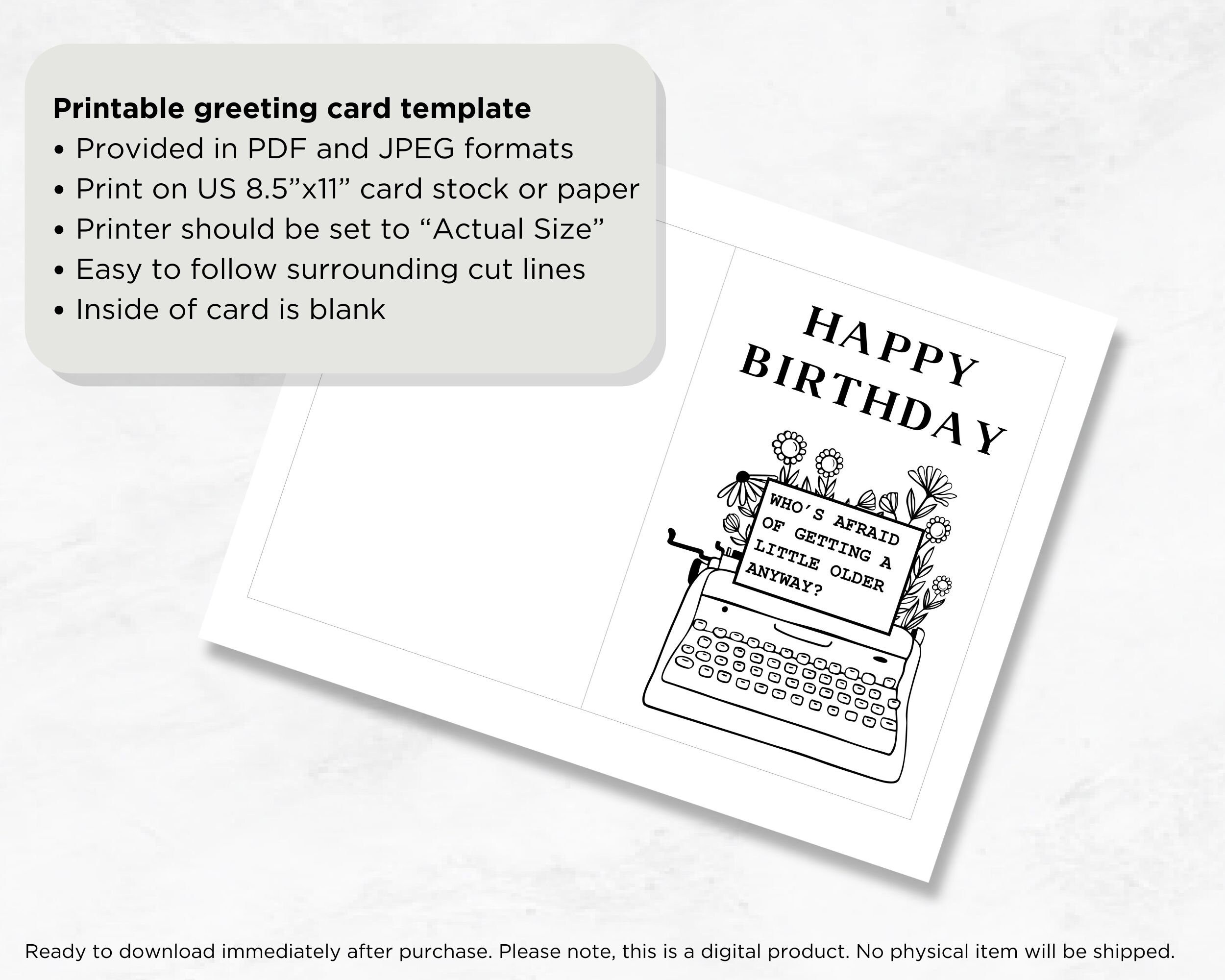 Poetry Inspired Birthday Card - Etsy