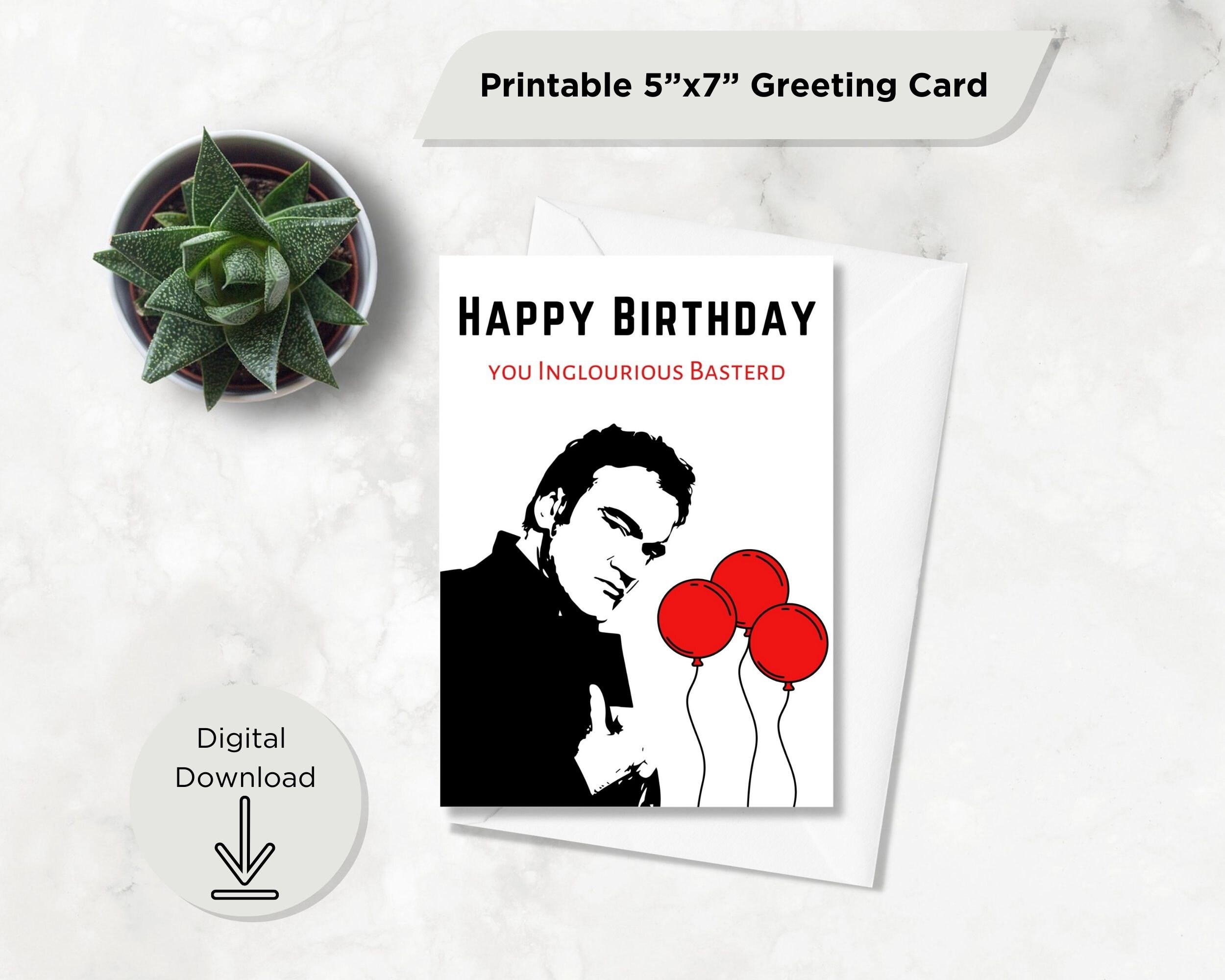 Quentin Tarantino Inspired Birthday Card - Etsy