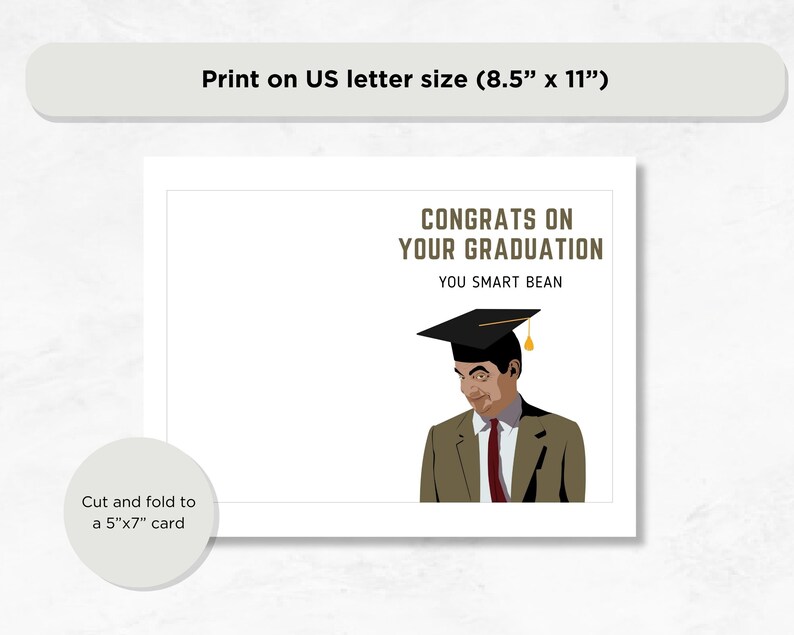 Mr Bean Inspired Graduation Card - Etsy