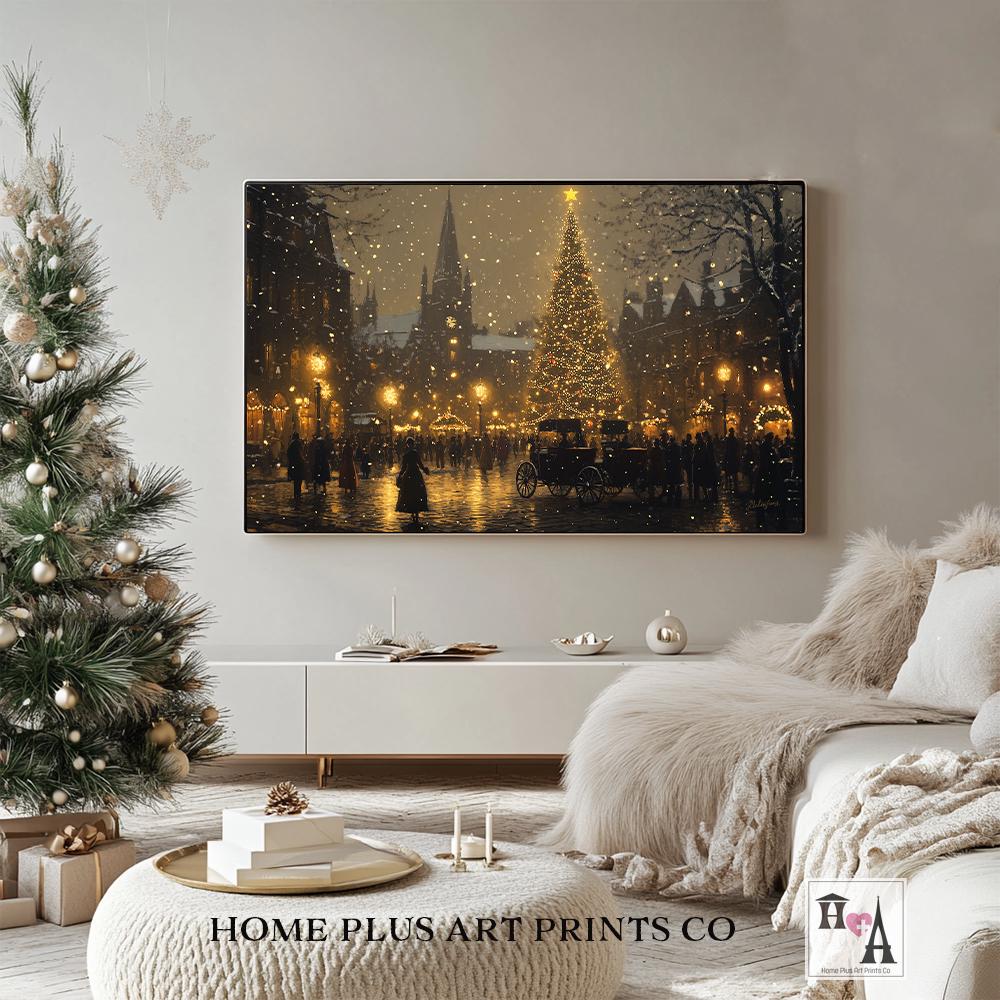 Victorian Christmas Frame TV Art,winter Samsung Frame TV Art,christmas ...
