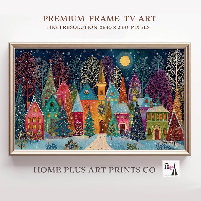 Framed Folk Art in Red - Etsy