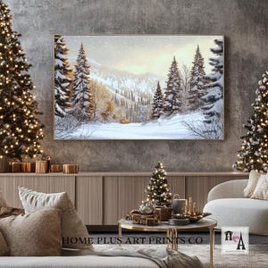 Winter Frame TV Art ,snowy Pine Forest Samsung Frame Tv Art,holiday ...