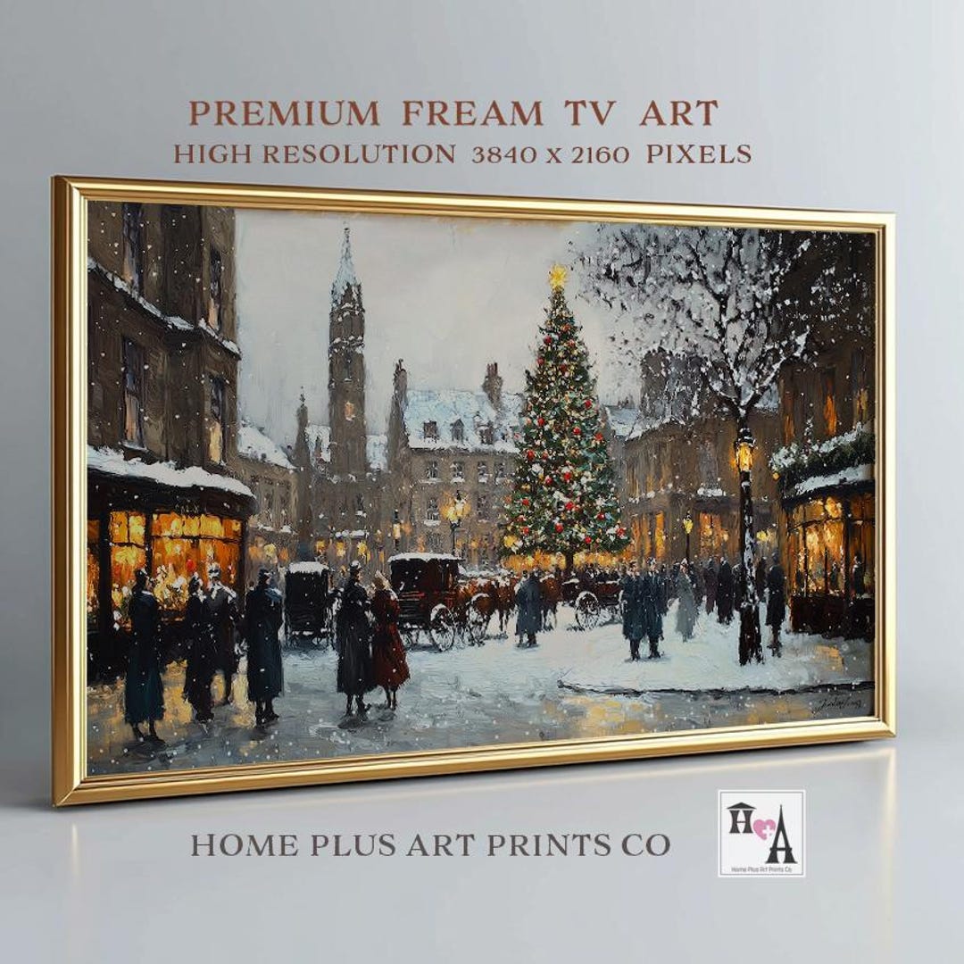 Victorian Christmas Frame TV Art, Winter Samsung Frame TV Art,christmas ...