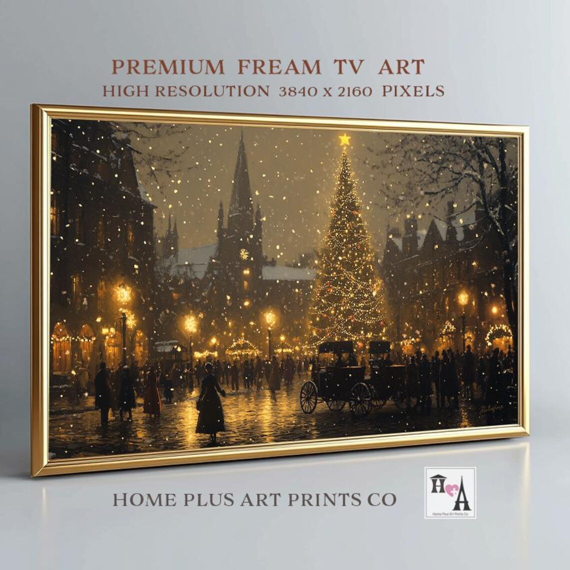Victorian Christmas Frame TV Art,winter Samsung Frame TV Art,christmas ...