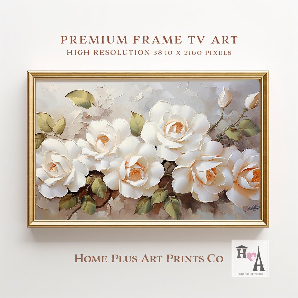 Frame TV Art for Spring,modern Art Roses for Tv Instant Download, Pink ...
