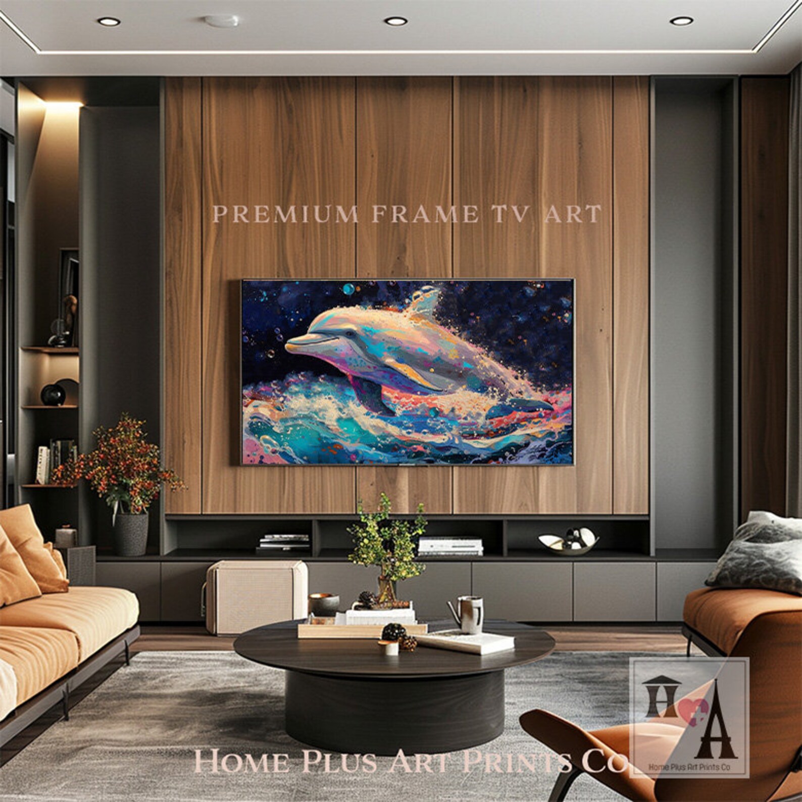 Samsung Frame Tv Art,abstract Dolphin Frame TV Art,digital Download ...
