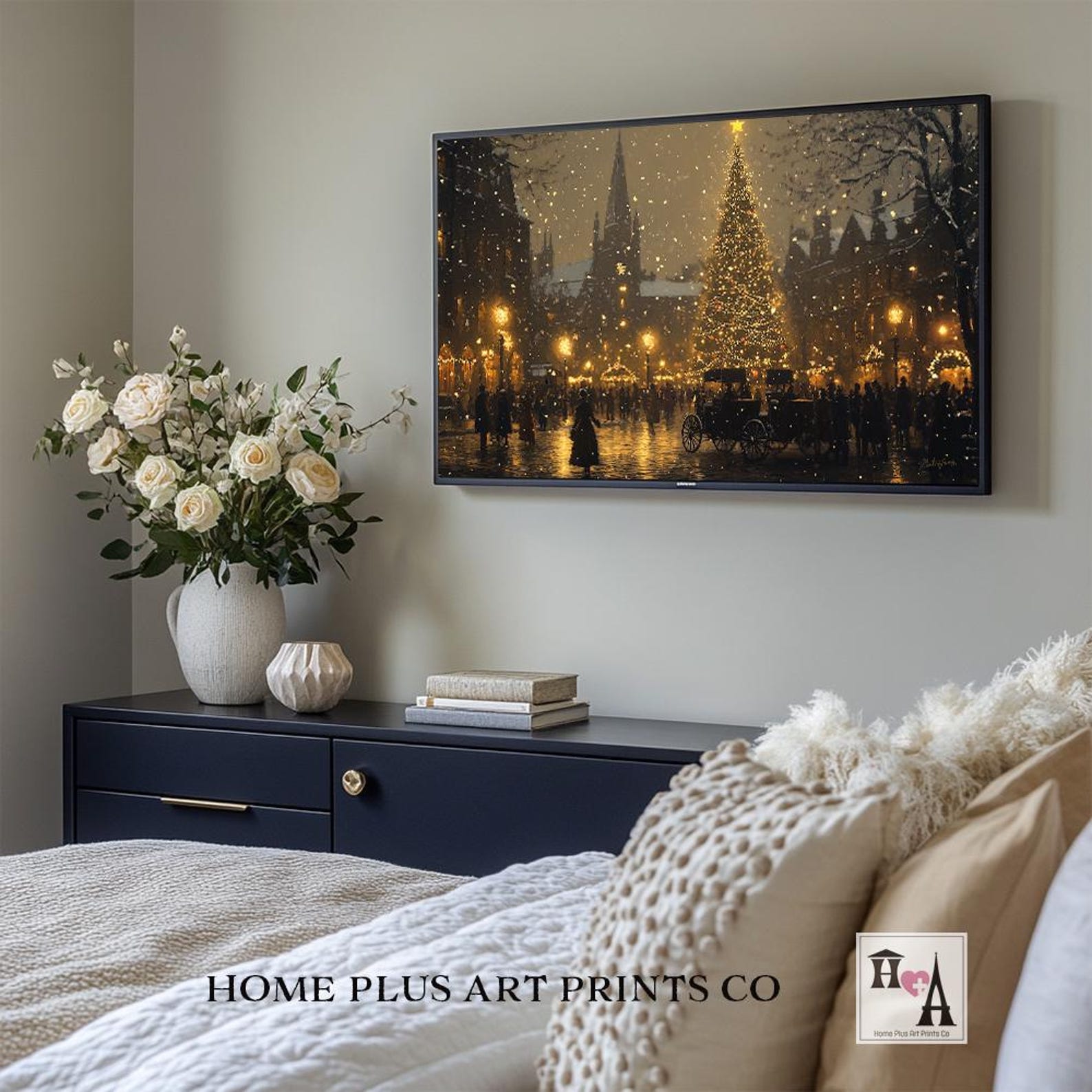 Victorian Christmas Frame TV Art,winter Samsung Frame TV Art,christmas ...