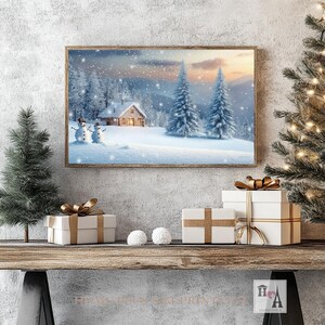 Christmas Frame TV Art,winter Cabin Samsung Frame TV Art,winter ...