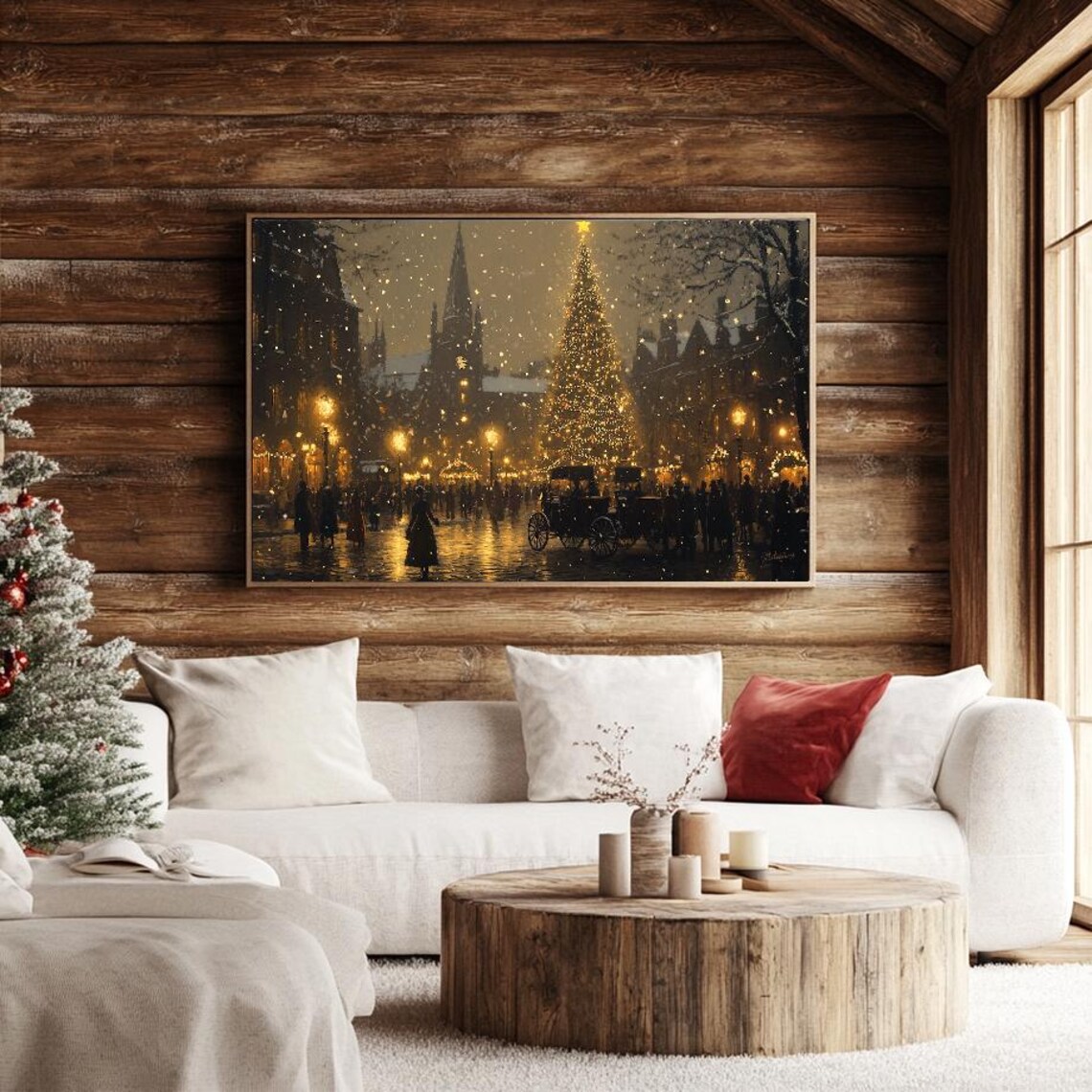 Victorian Christmas Frame TV Art,winter Samsung Frame TV Art,christmas ...