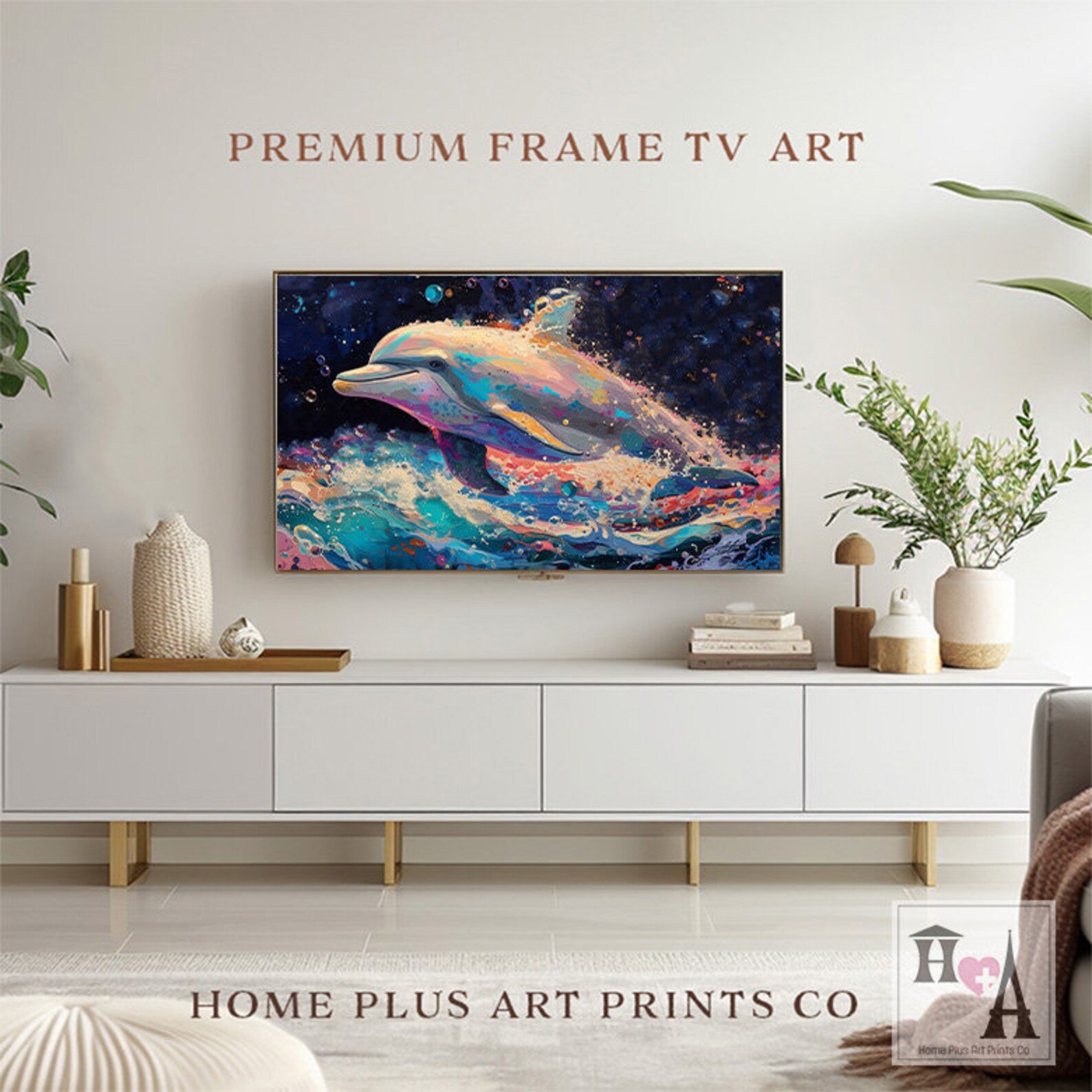 Samsung Frame Tv Art,abstract Dolphin Frame TV Art,digital Download ...