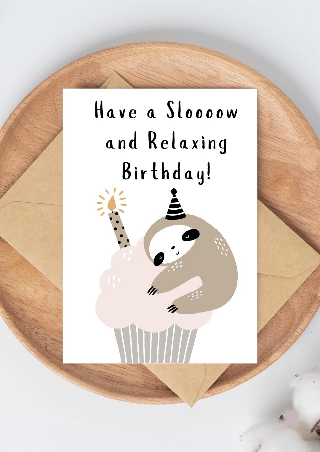 Sloth Birthday Card, Funny Printable Birthday Card, Sloth Printable ...