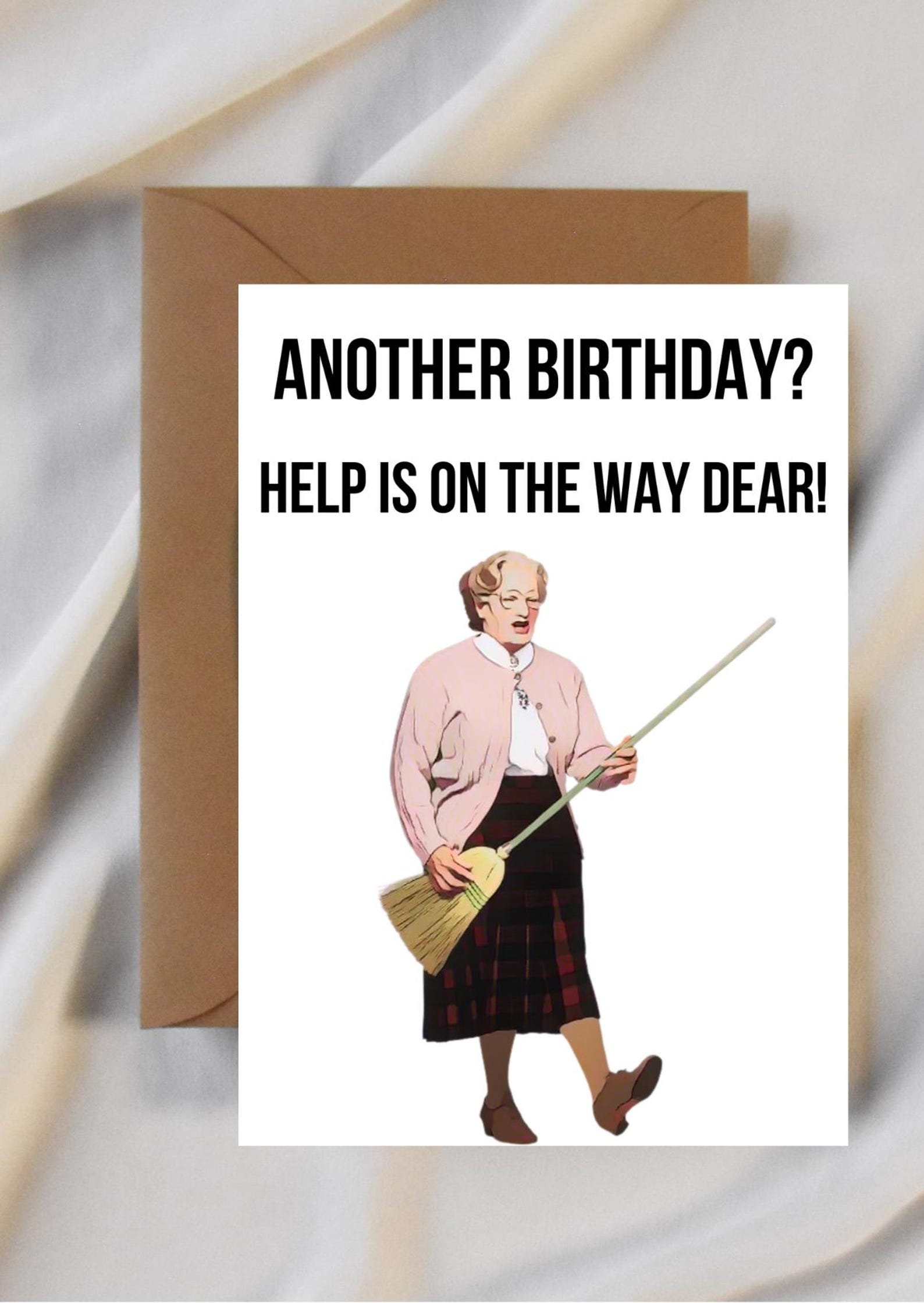 Mrs Doubtfire Birthday Card, Printable Birthday Card, Mrs Doubtfire ...