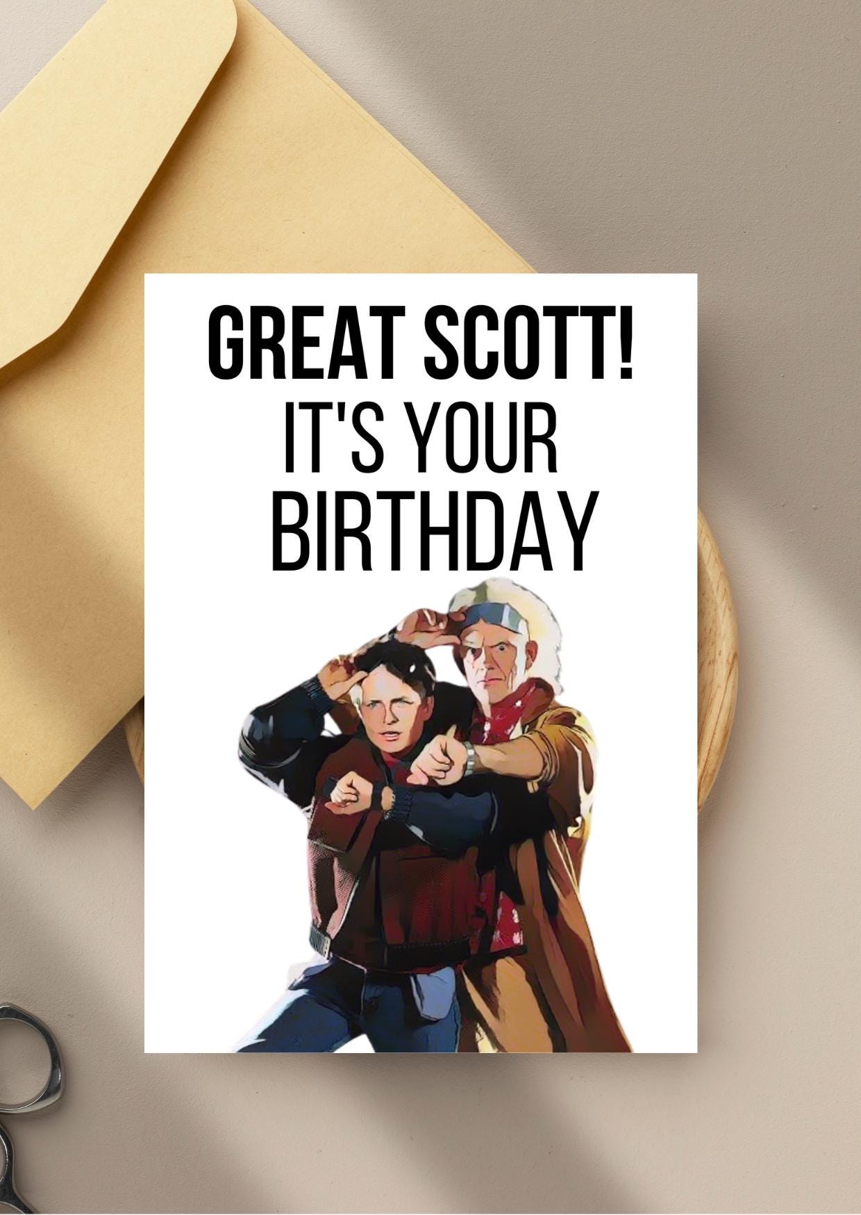 Funny Back to the Future Birthday Card, Back to the Future Printable ...