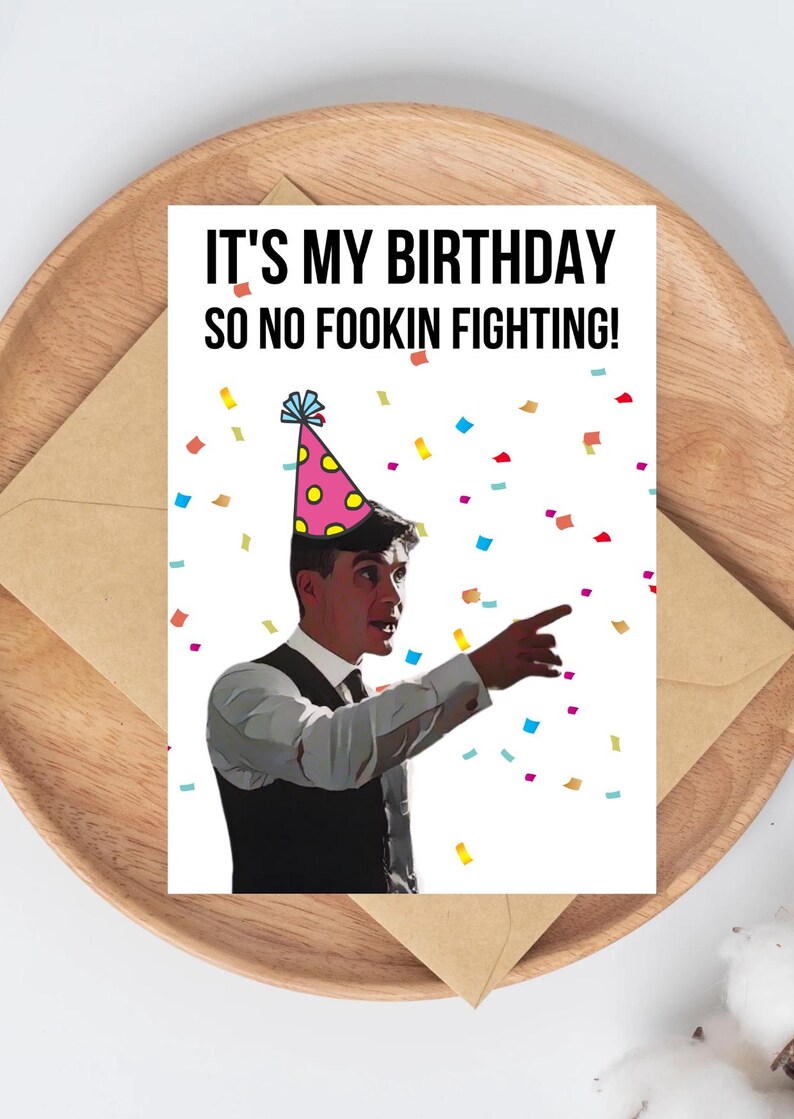 Peaky Blinders Birthday Card, Tommy Shelby Digital Birthday Card ...