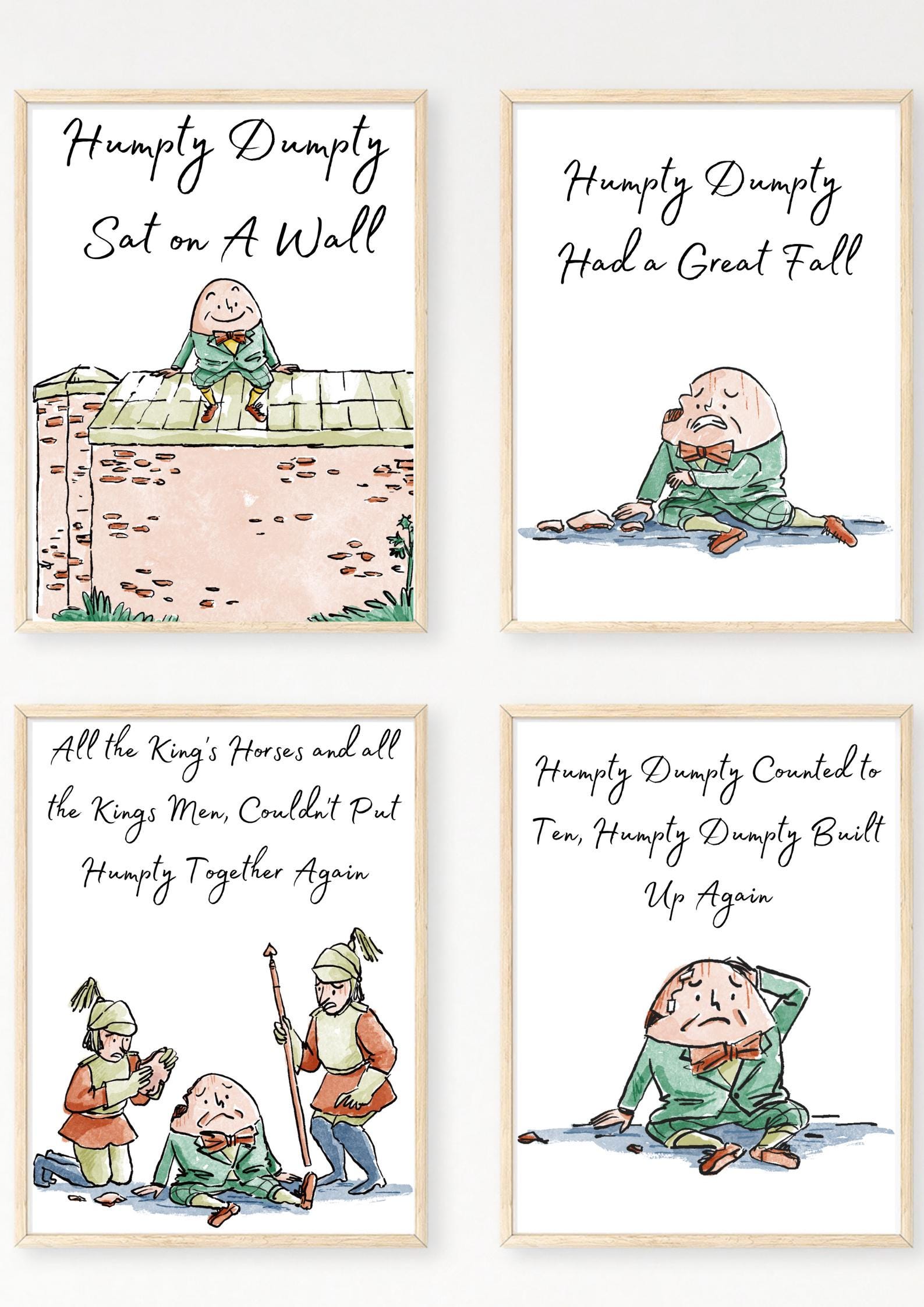 Humpty Dumpty Printable, Humpty Dumpty Nursery Printable Art, Nursery ...