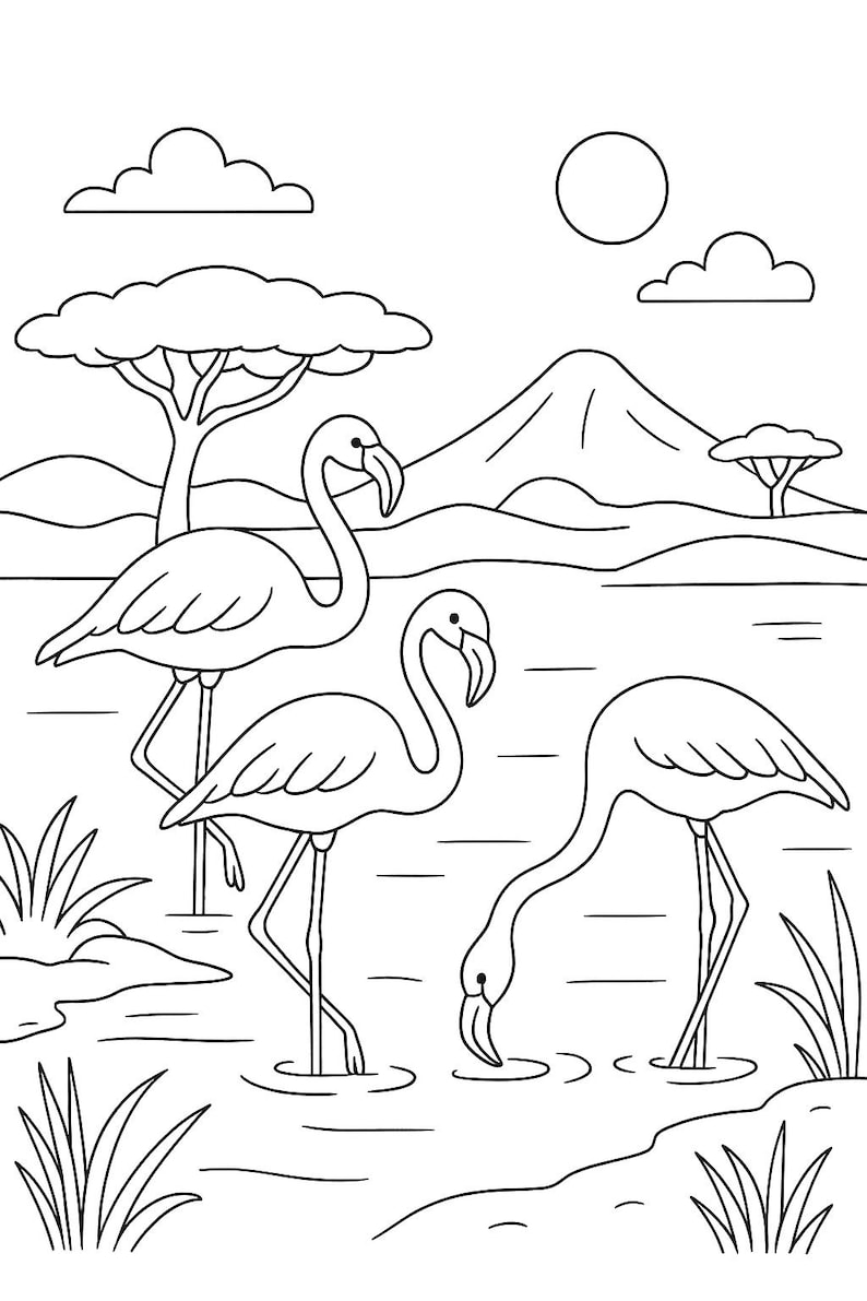 Best Seller Safari and Jungle Animals 35 Coloring Pages Instant ...