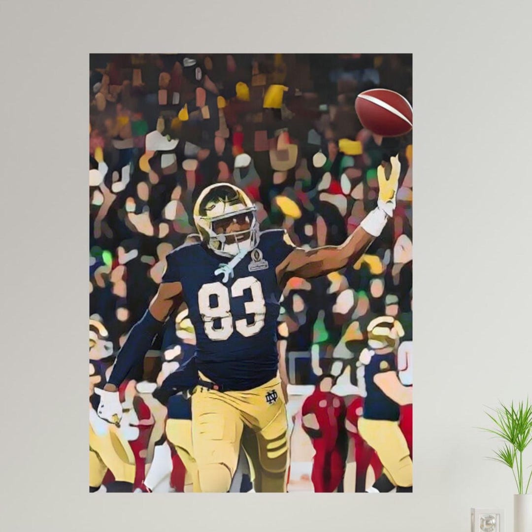 Notre Dame Football Team Wall Art NFL Notre Dame Wall Art Gift Digital ...